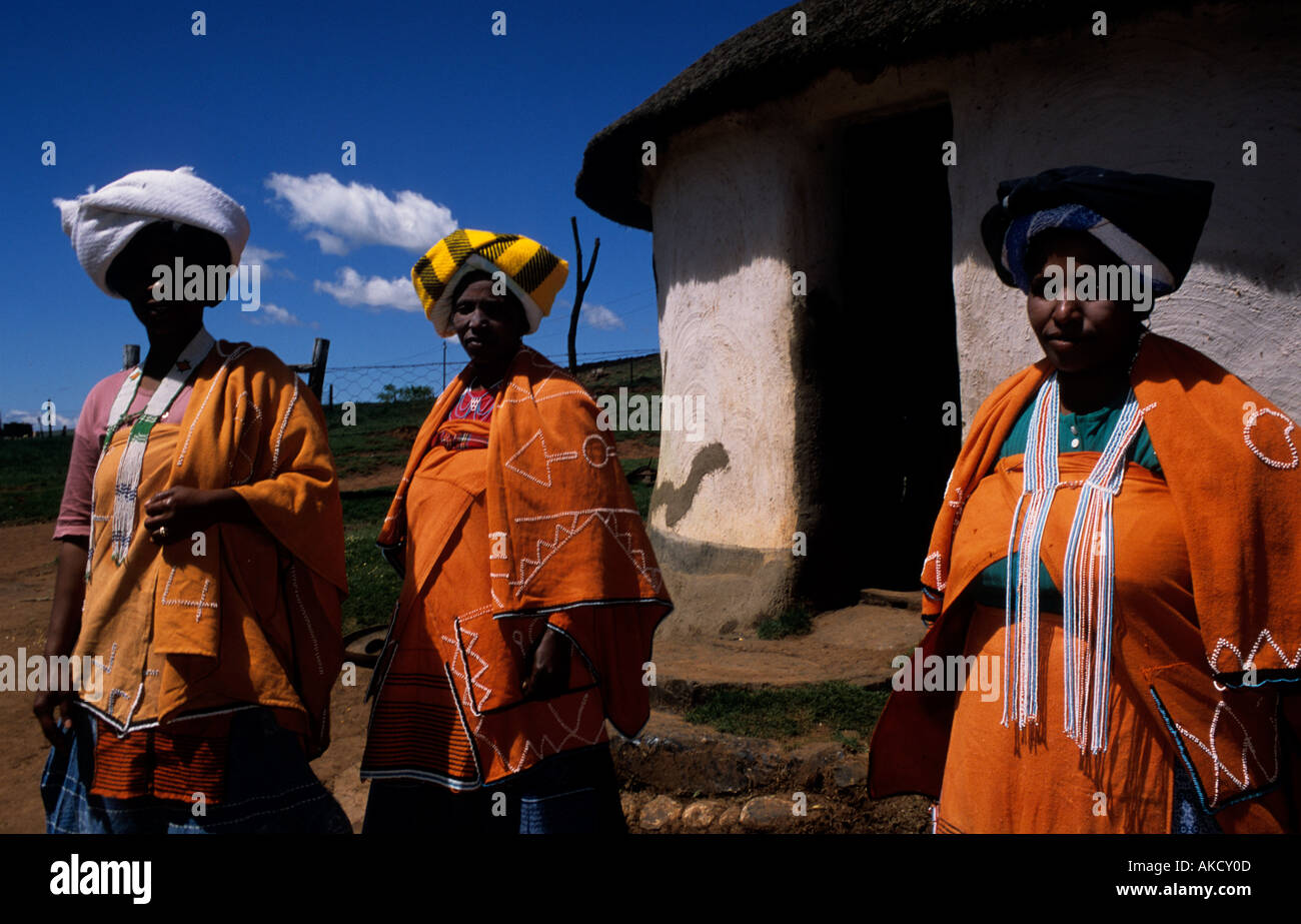 Local villagers posing for the camera South Africa Stock Photo - Alamy