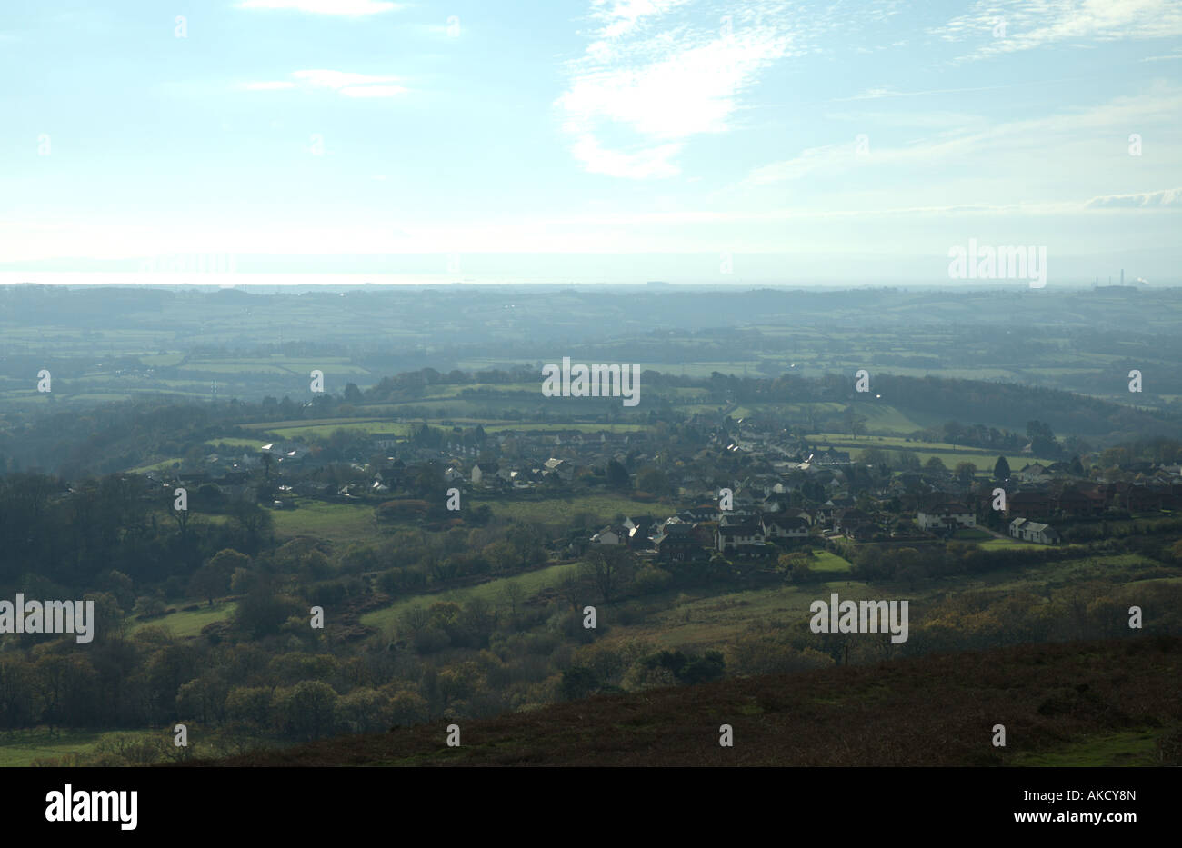 Pentyrch Village from the side of the Garth Mountain Stock Photo - Alamy