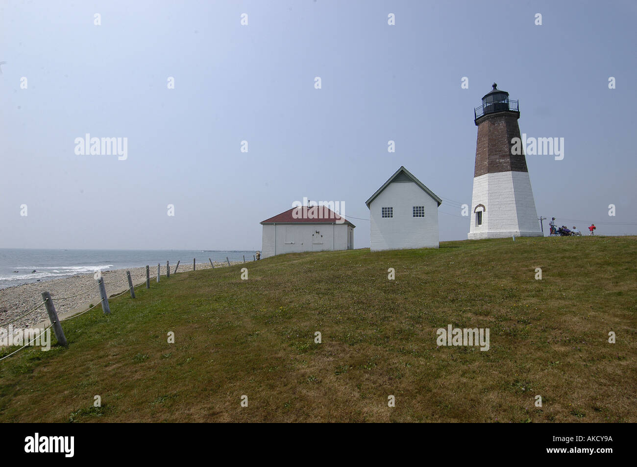 Point Judith Lighthouse Nagarransett Block Island Sound Atlantic Ocean ...