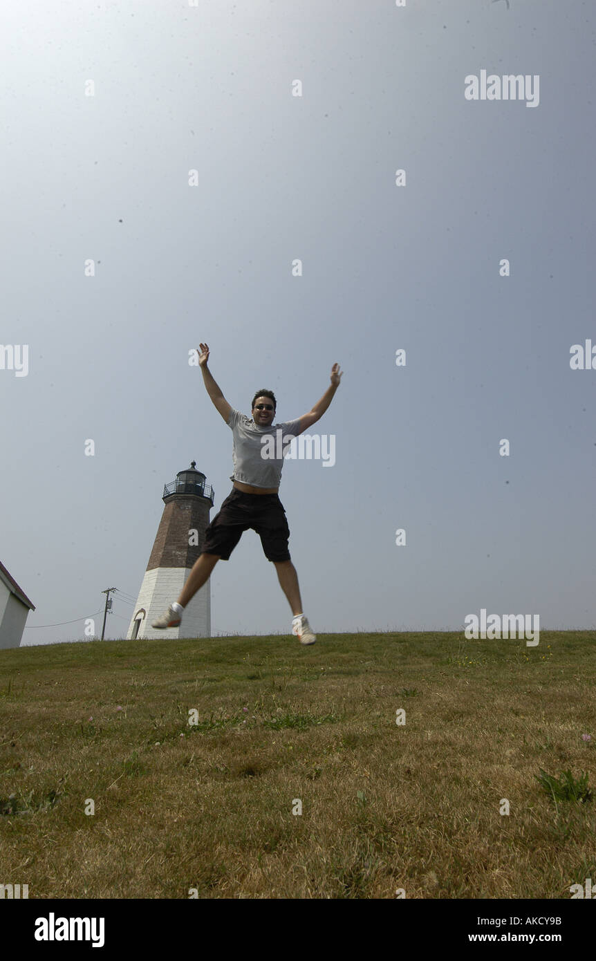 Point Judith Lighthouse Nagarransett Block Island Sound Atlantic Ocean ...