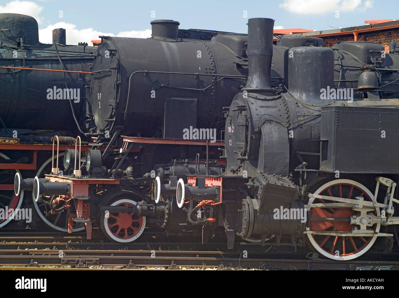 old Steam engines locomotives Stock Photo - Alamy