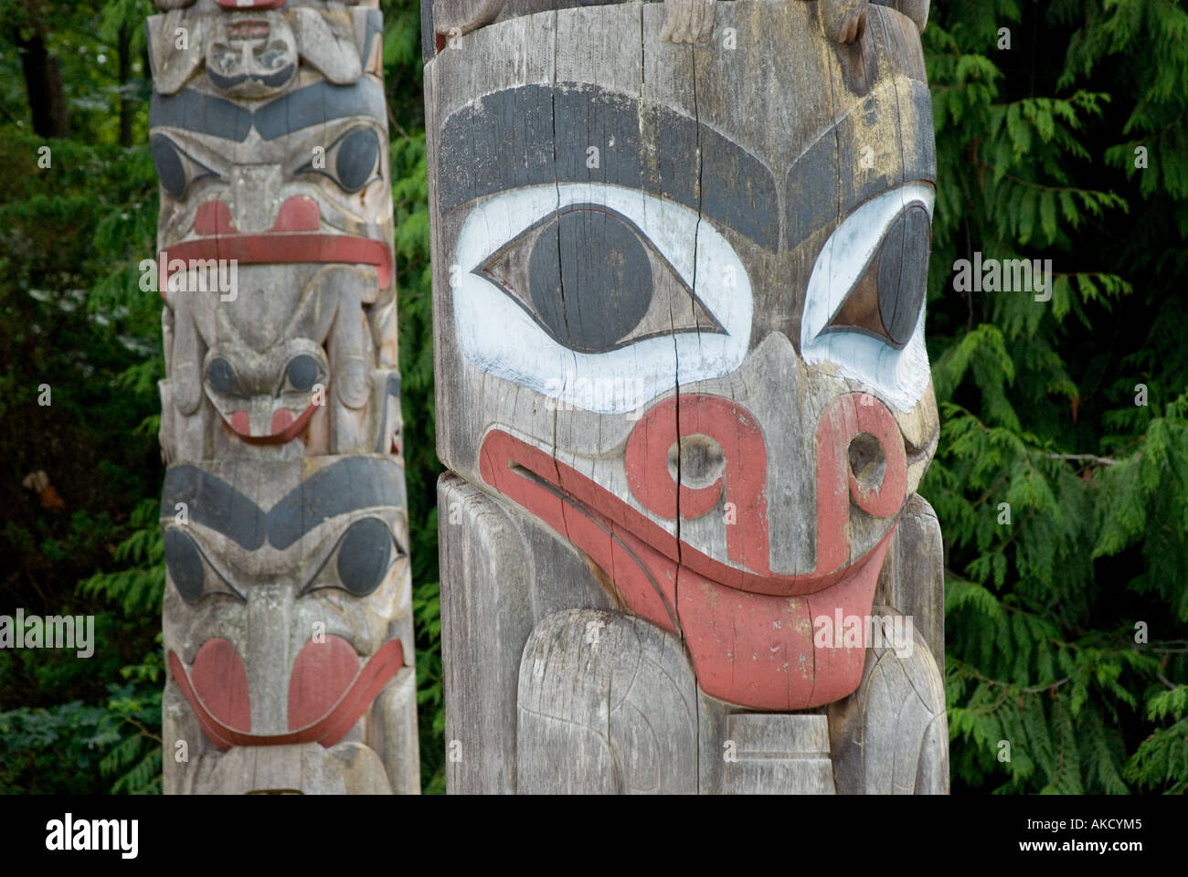 Totem Poles at the Museum of Anthropology in Vancouver British Columbia ...