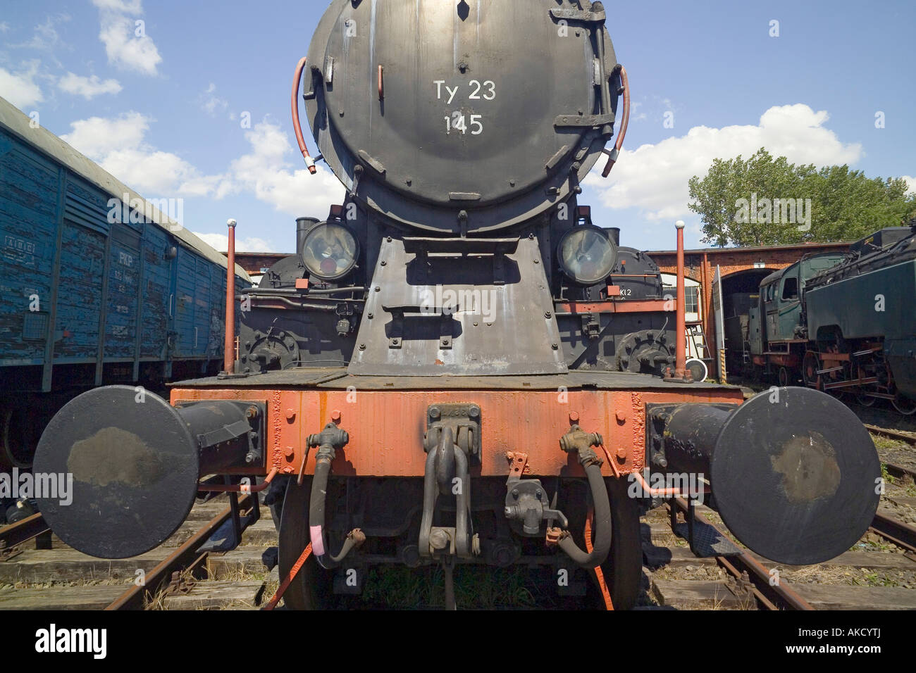 Steam engine locomotive Ty 23 Stock Photo - Alamy