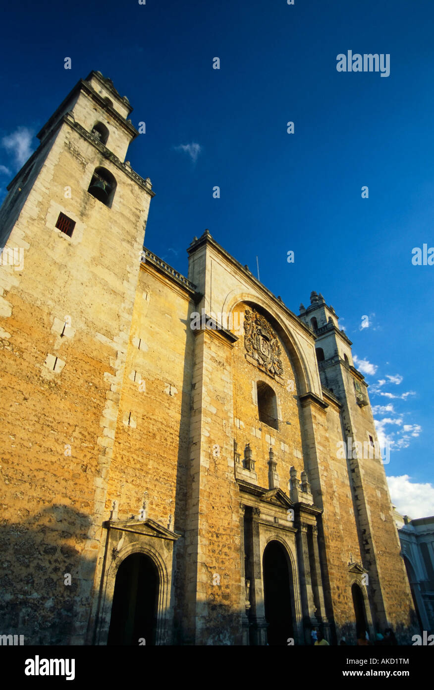 Catedral de San Ildefonso in Merida Yucatan Mexico at sunset Stock ...