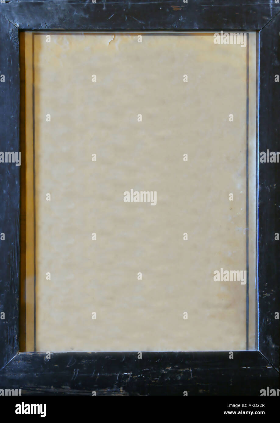 old frame with blank white old paper Stock Photo - Alamy