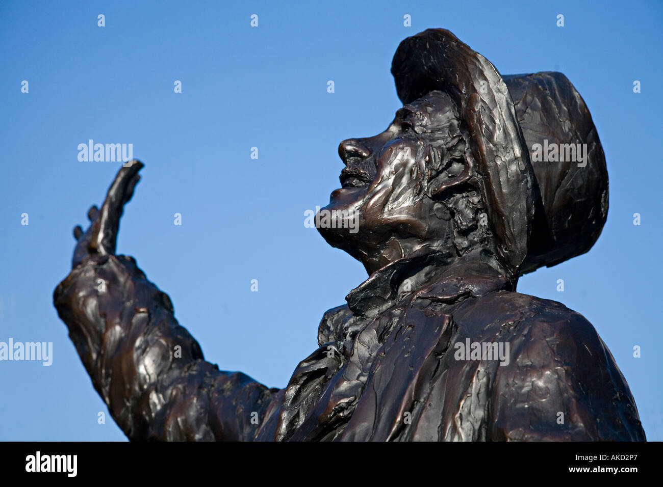 Detail of man waving to arriving immigrants Irish Famine Memorial Penn ...
