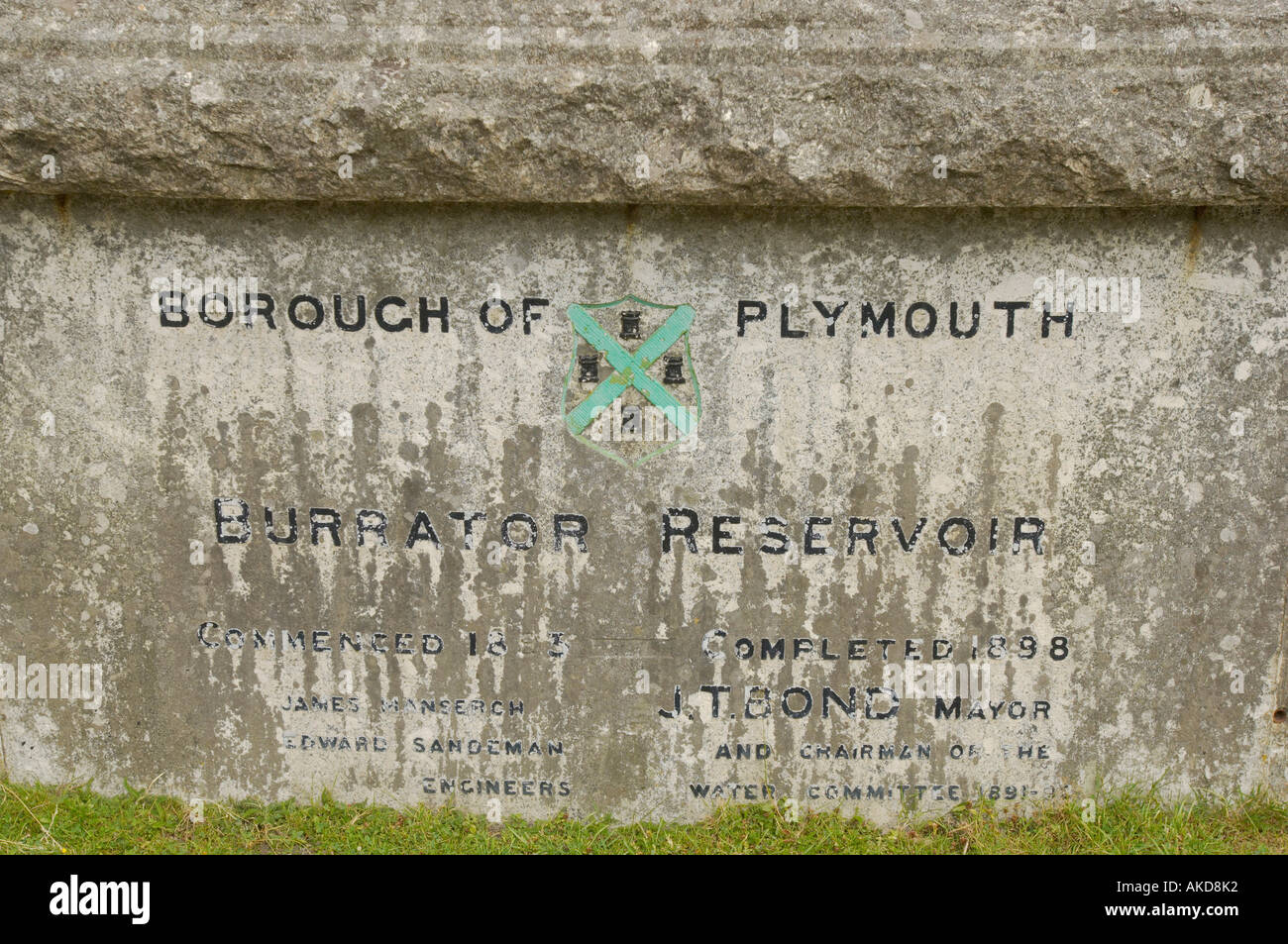 Commemorative plaque on the dam wall, marking the enlargement of ...