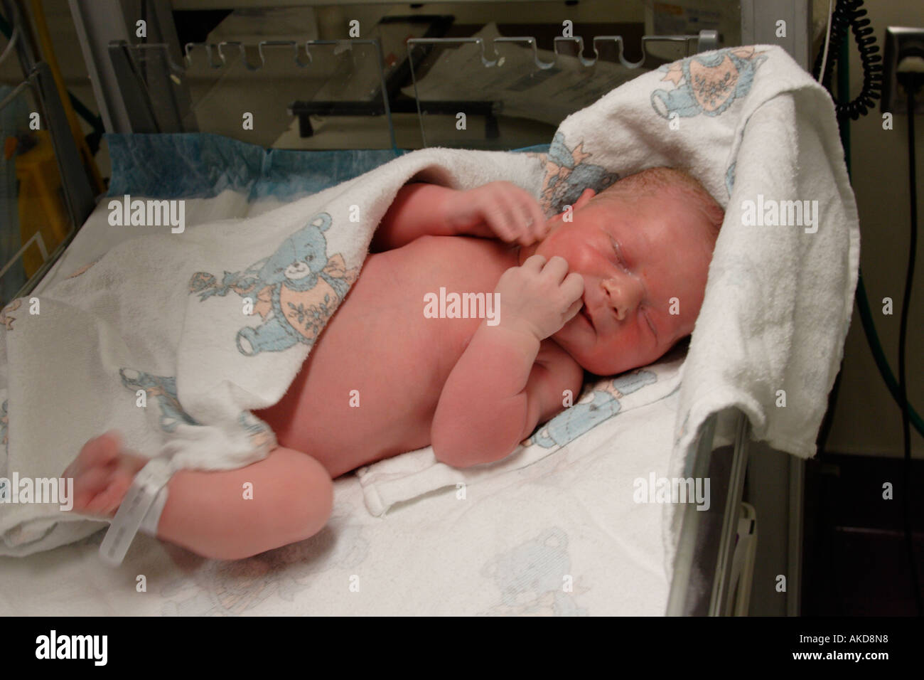 Newborn Baby Boy Resting MR Stock Photo - Alamy