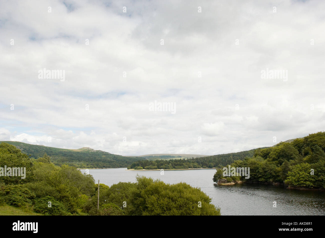 Burrator reservoir on the edge of the Dartmoor National Park in Devon ...