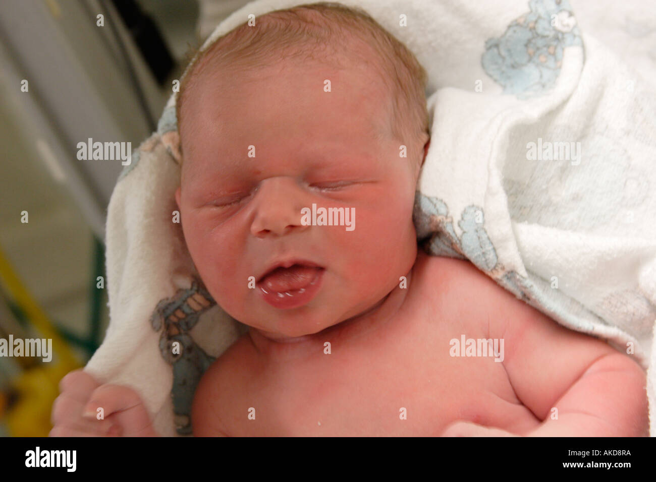 Newborn Baby Boy Resting MR Stock Photo - Alamy