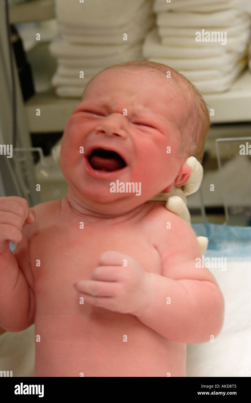 Newborn Baby Boy Resting MR Stock Photo - Alamy