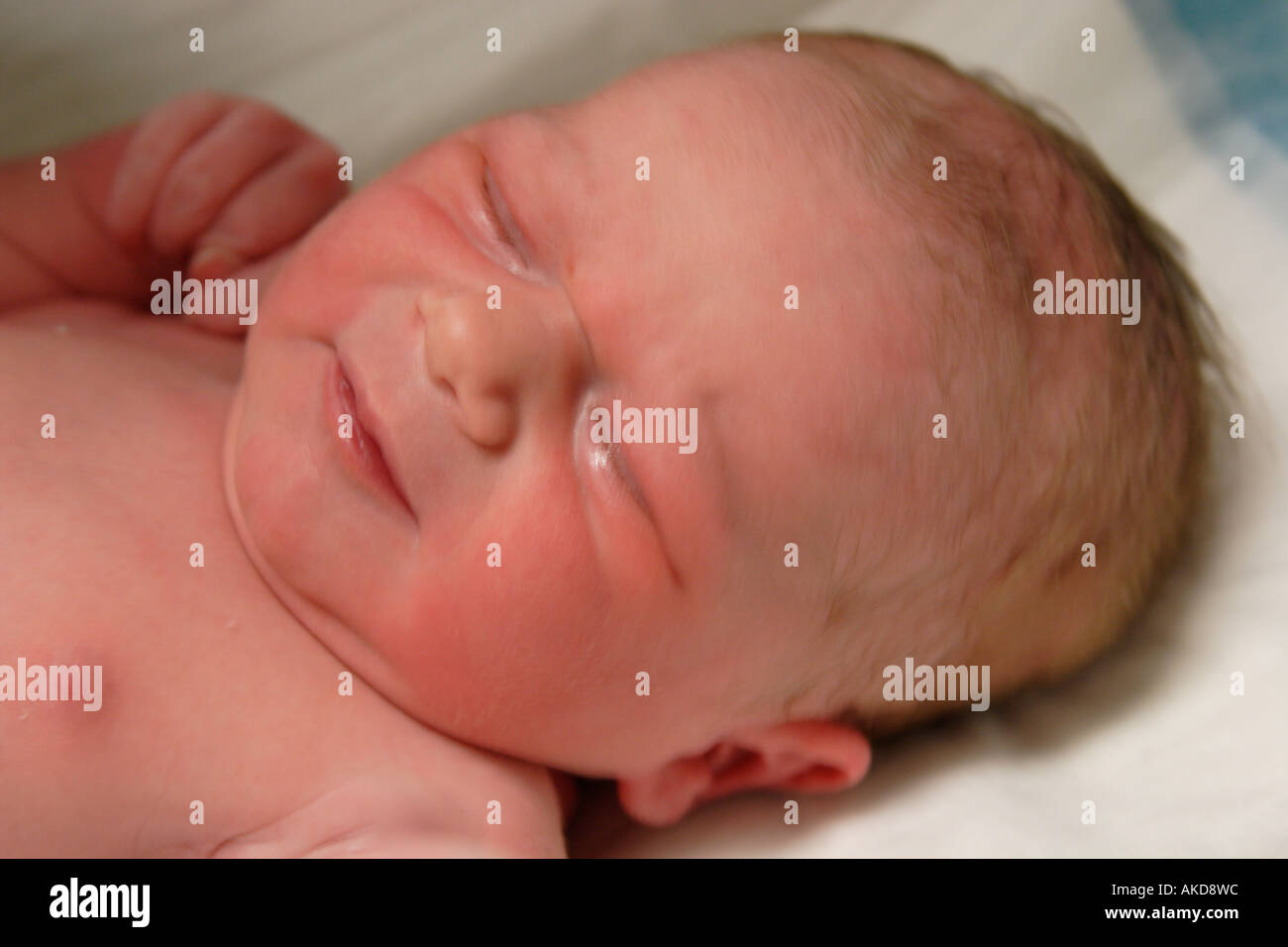 Newborn Baby Boy Resting MR Stock Photo - Alamy