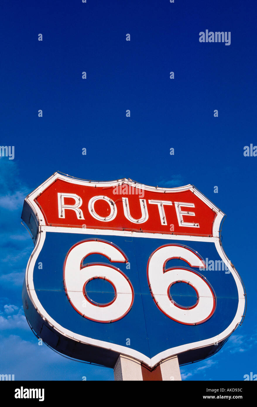 Historic Route 66 sign near Santa Fe New Mexico USA Stock Photo - Alamy