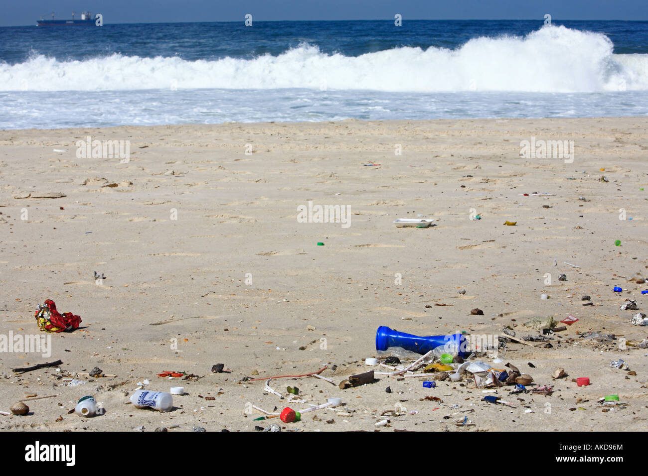 pollution on the copacabana beach in rio de janeiro in brazil Stock ...