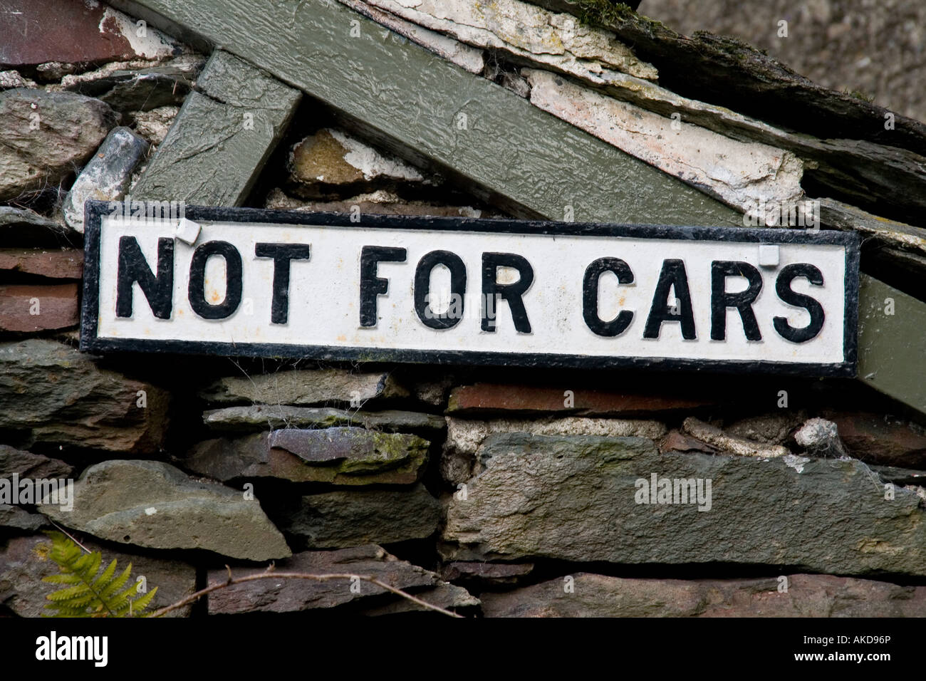 Not For Cars Sign Stock Photo - Alamy