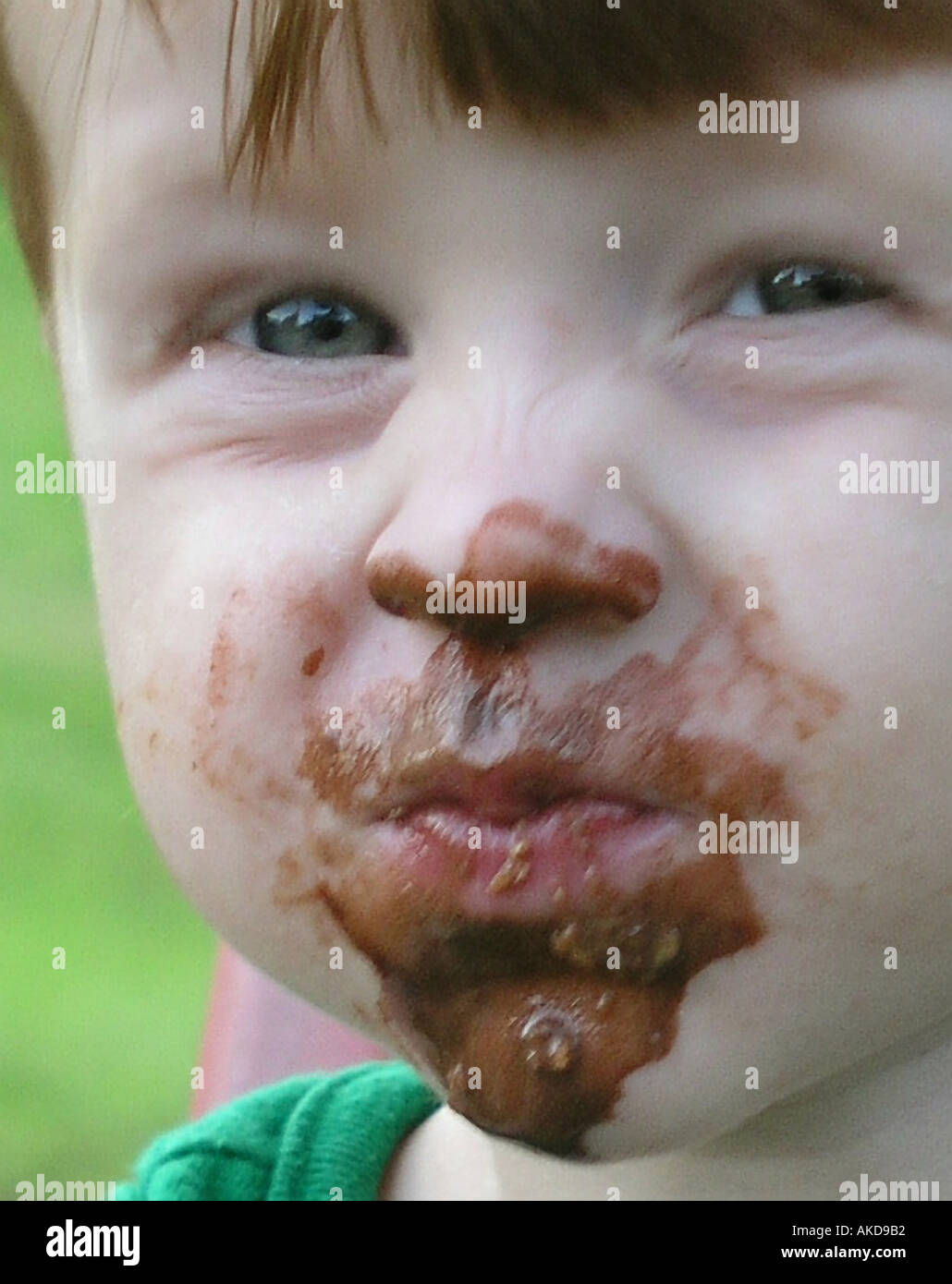 ICE CREAM CONE IN MOUTH red headed boy part 2 series of 3 Stock Photo ...
