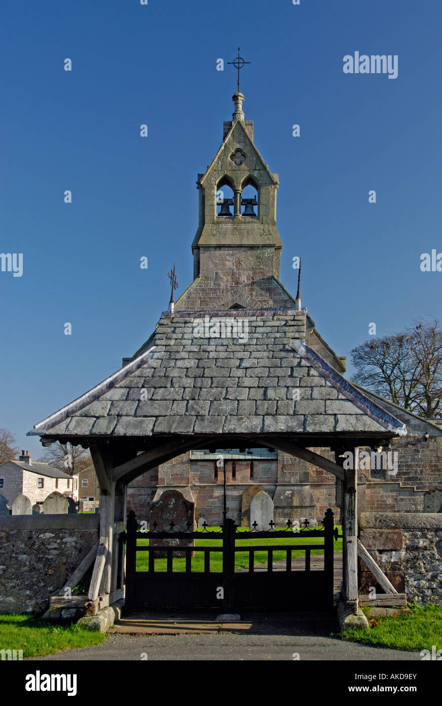 Lychgate and Church of Saint Peter, Great Asby, Cumbria, England ...