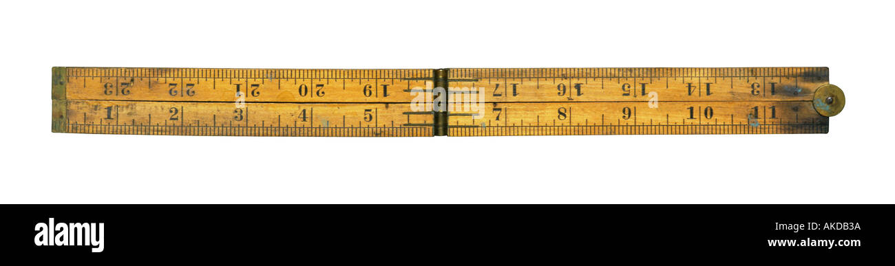 Ruler wooden antique rule hi-res stock photography and images - Alamy