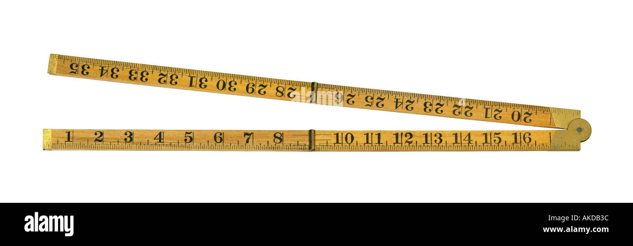 Ruler wooden antique rule hi-res stock photography and images - Alamy
