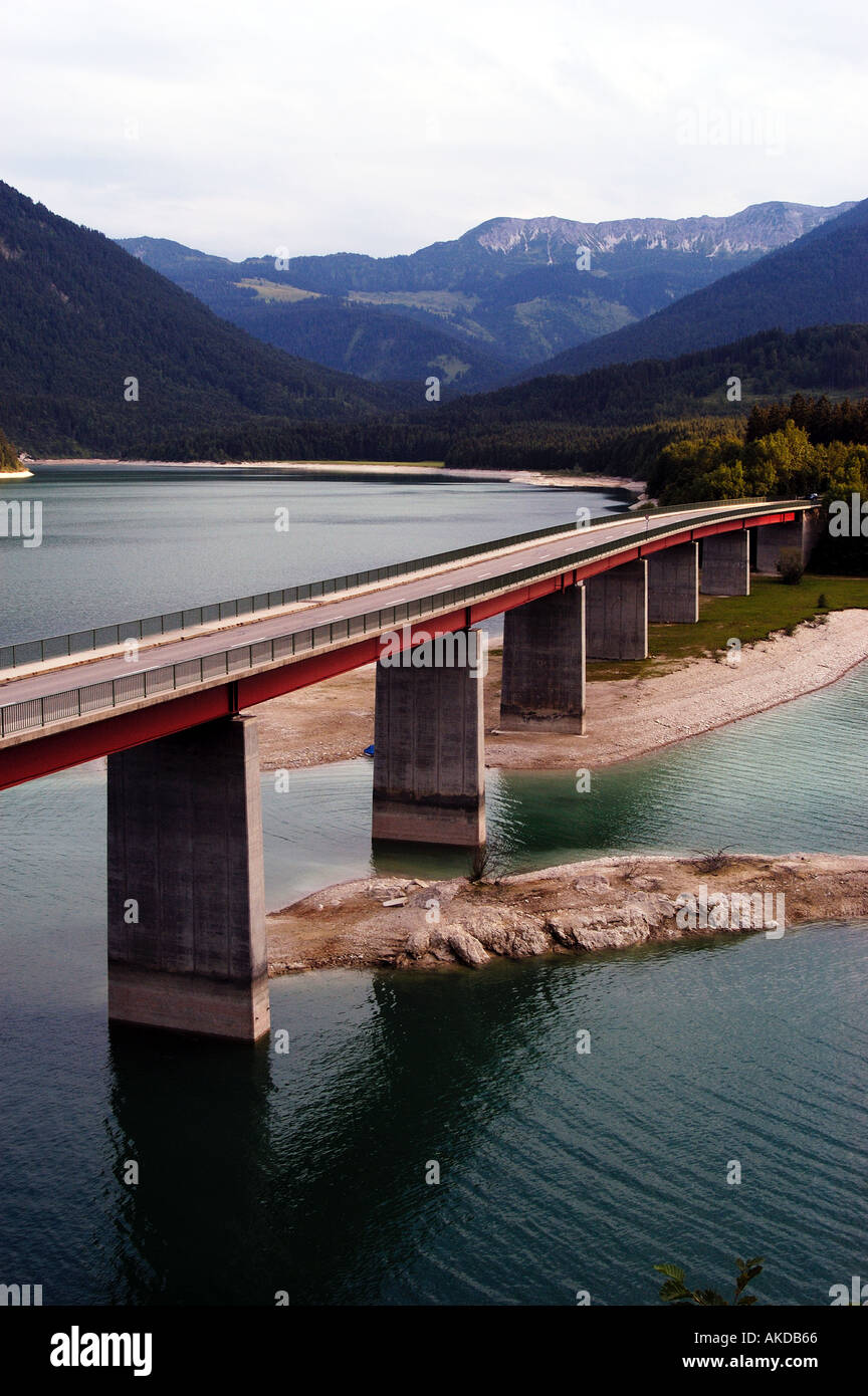 Bridge over lake sylvenstein hi-res stock photography and images - Alamy