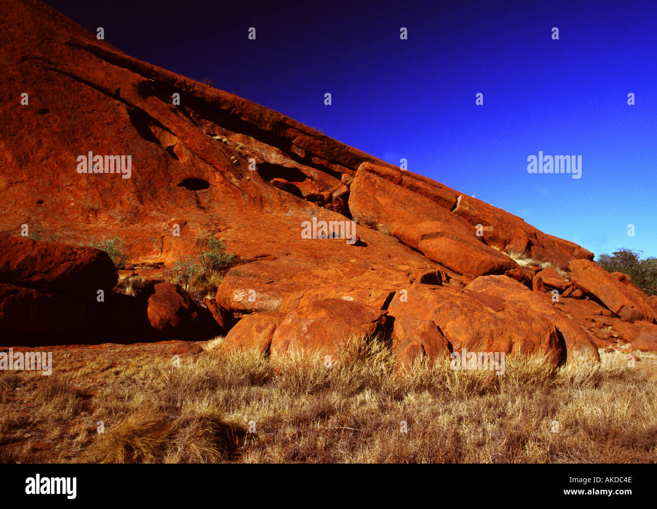 Slope of rock formation of Uluru Ayers Rock NT Australia Stock Photo ...