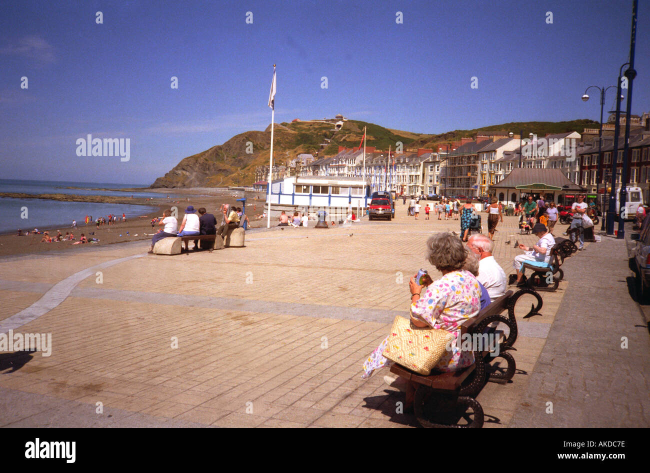 aberystwyth historic market town north wales 2004 Stock Photo - Alamy