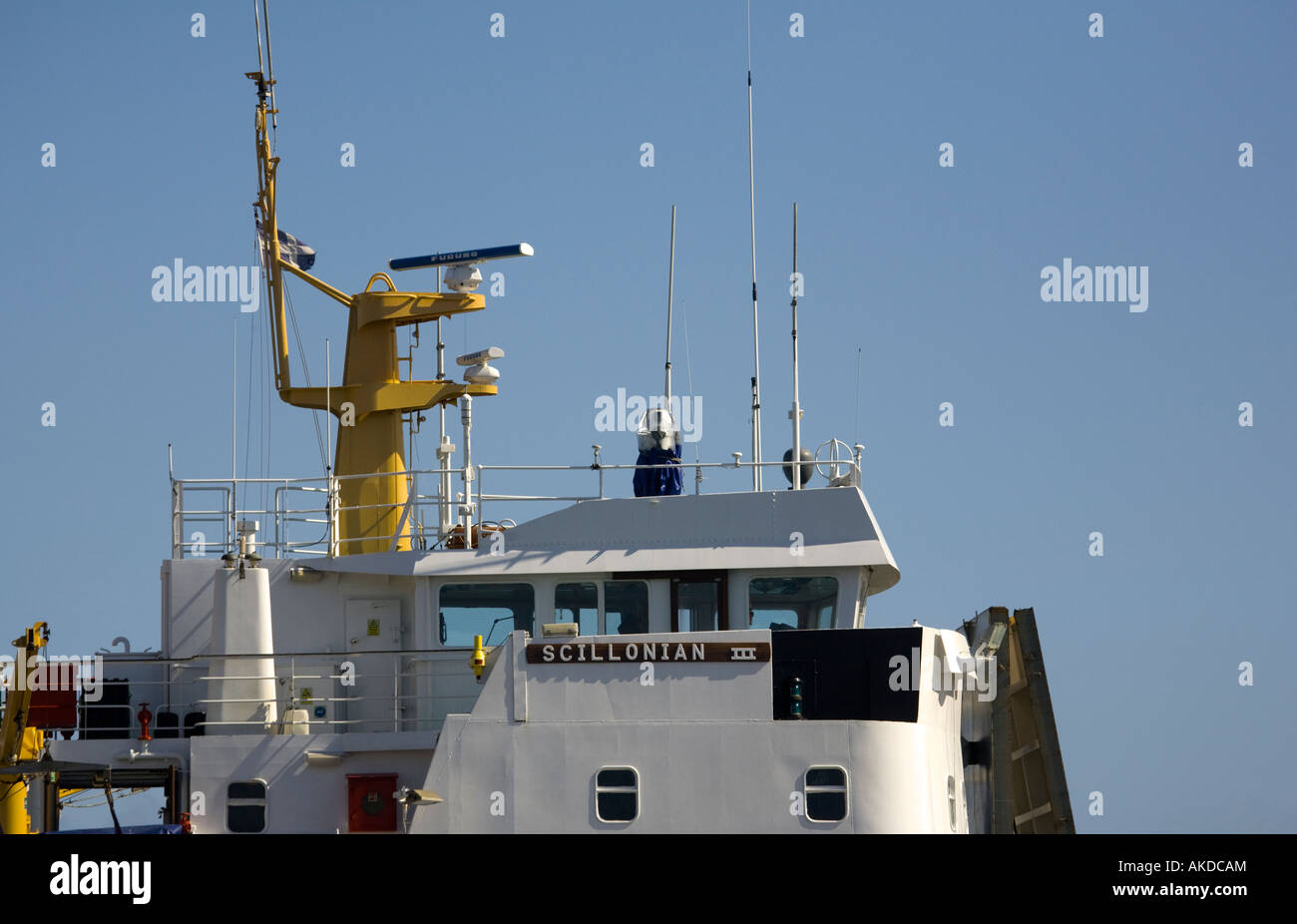 The bridge of the Scillonian 3 Stock Photo - Alamy