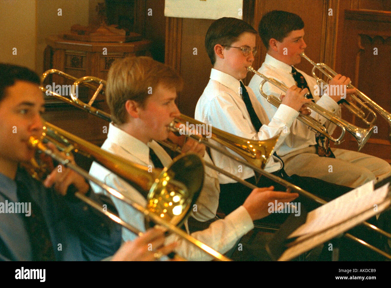 Play playing trombone trombones hi-res stock photography and images - Alamy