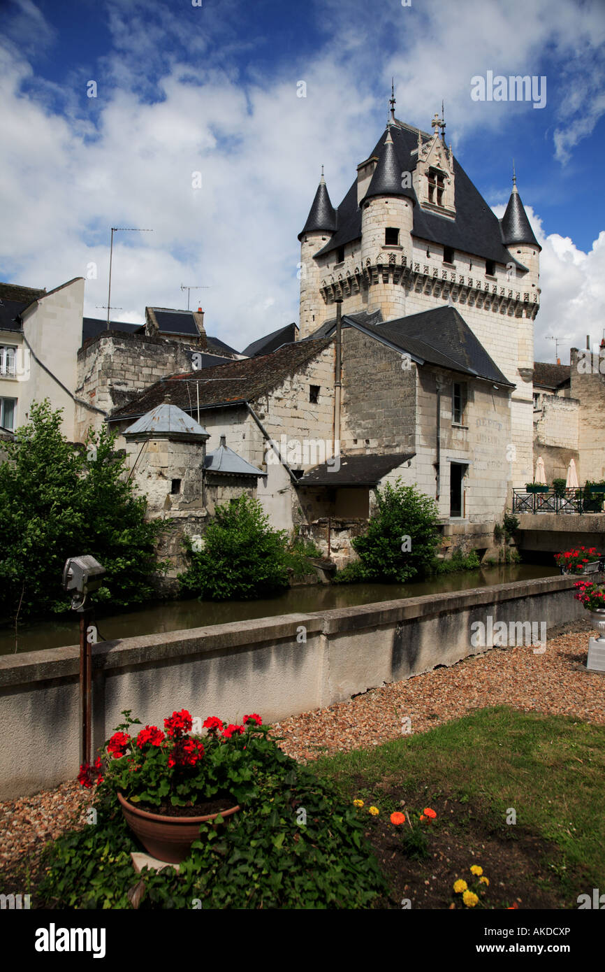 The Tour des Cordeliers and River Indre at Loches Stock Photo - Alamy