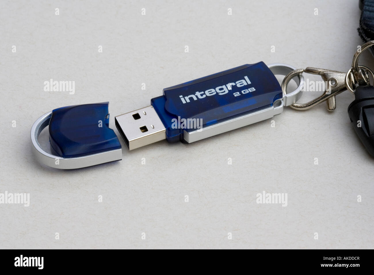 2MB integral portable flash drive plugged into USB port desktop ...