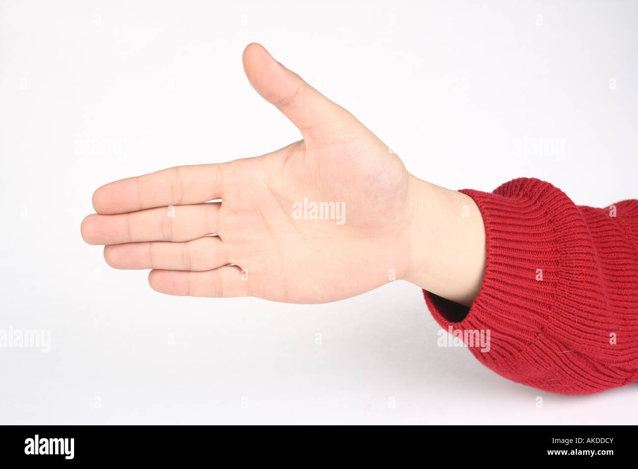Open right Hand Stock Photo - Alamy