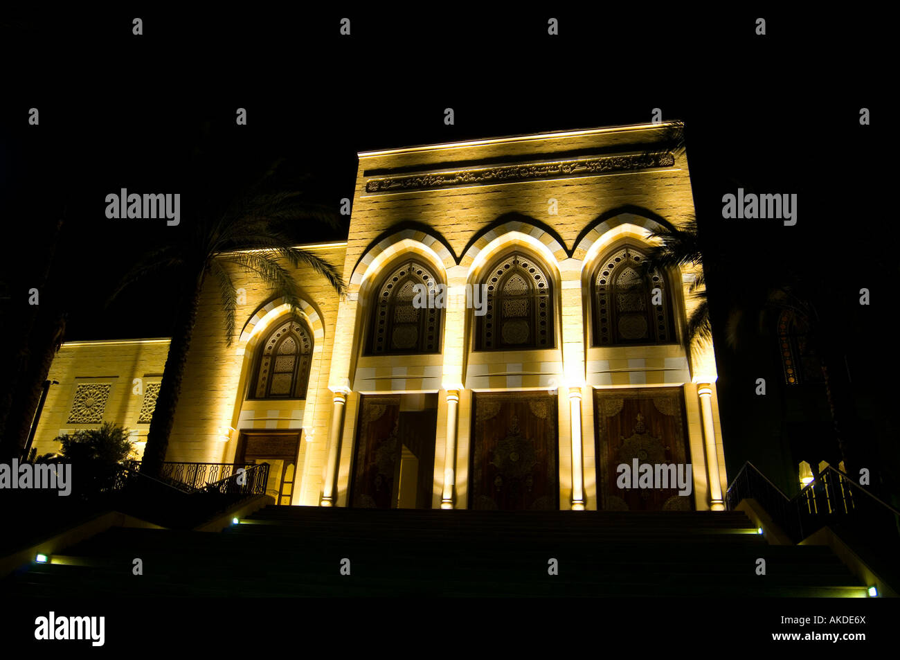 Hariri mosque in Saida Lebanon at night Stock Photo - Alamy