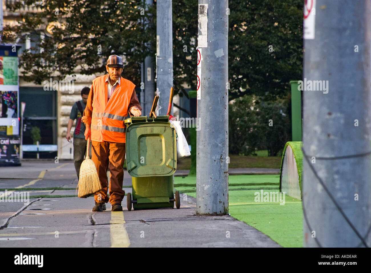 A man collecting rubbish Stock Photo - Alamy