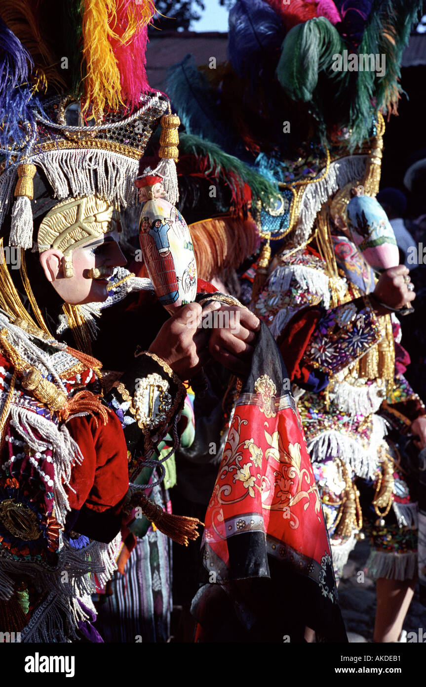 Dance of the conquest during patronal celebrations in Chichicastenango ...