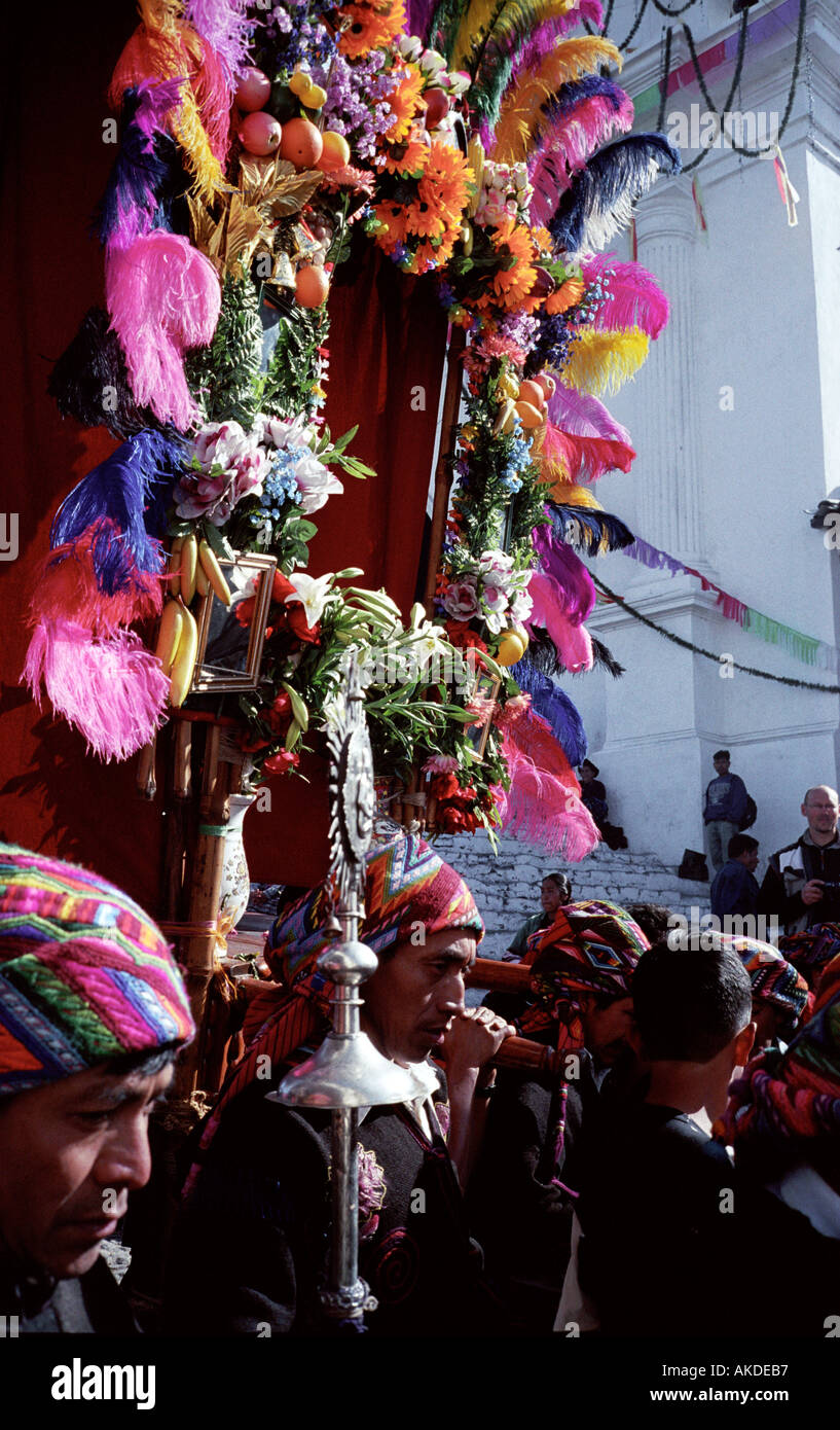 Dance of the conquest during patronal celebrations in Chichicastenango ...