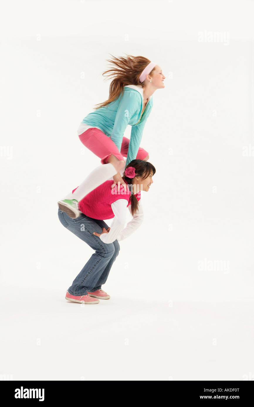 Friends playing together Stock Photo - Alamy