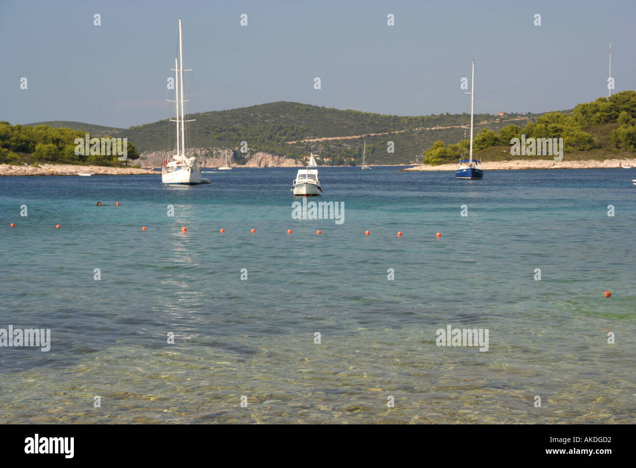 Mlini beach on Pakleni Islands Stock Photo - Alamy