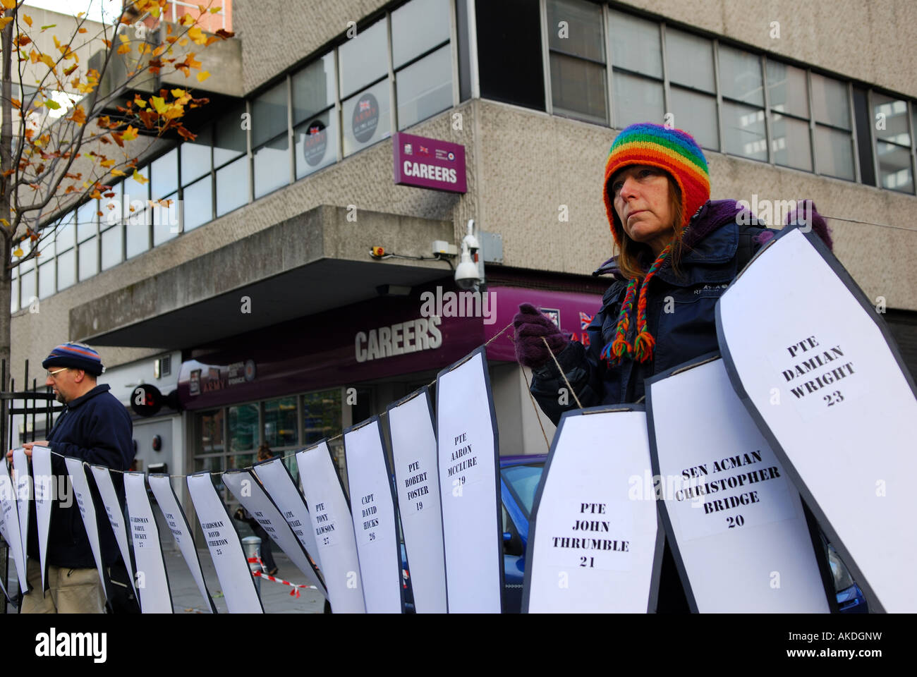 Nottingham war protest Stock Photo - Alamy