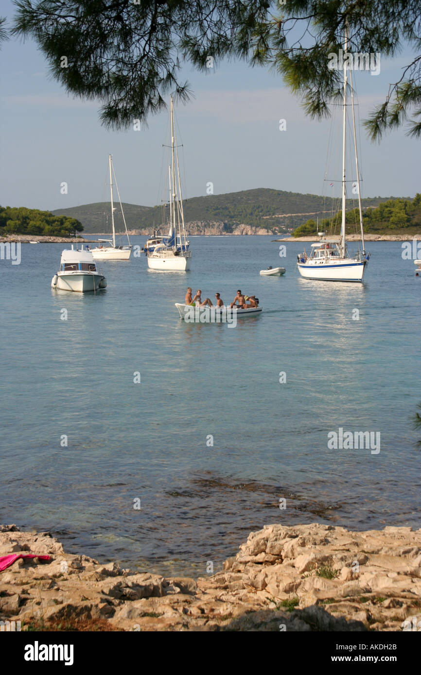 Mlini beach on Pakleni Islands Stock Photo - Alamy