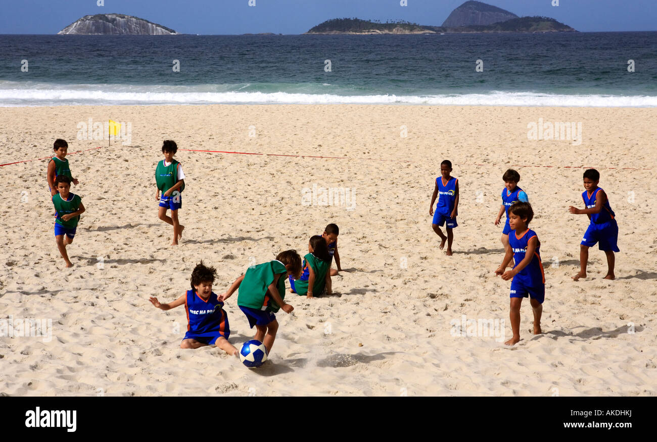Children playing soccer brazil hi-res stock photography and images - Alamy