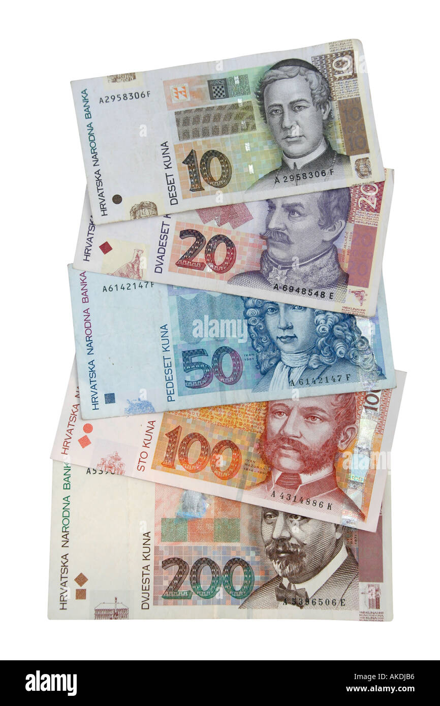 50 kuna 100 kuna banknotes hi-res stock photography and images - Alamy