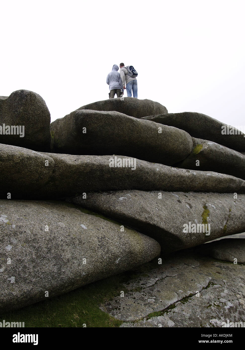 Hikers standing on stones hi-res stock photography and images - Alamy
