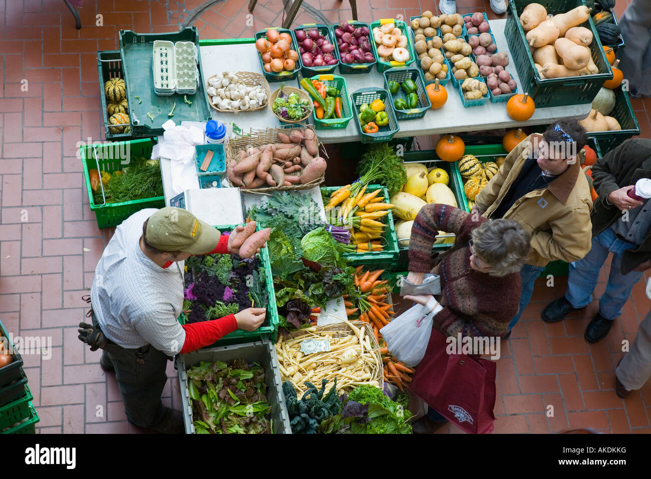 Troy New York farmers market open year round in Uncle Sam atrium Stock ...