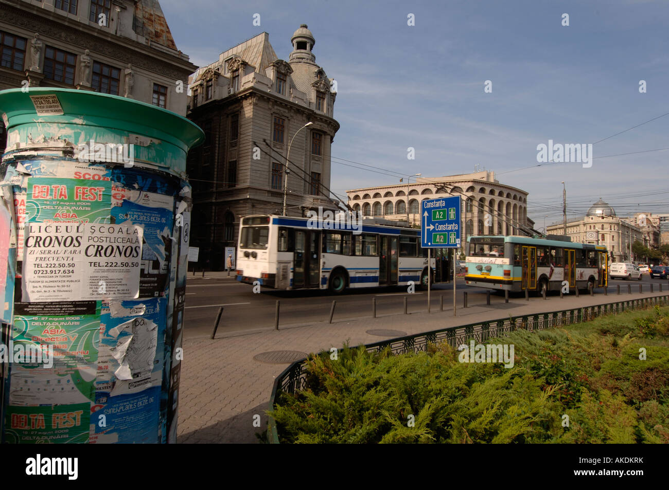 The commercial section in the centre of Bucharest, Rumania Stock Photo ...