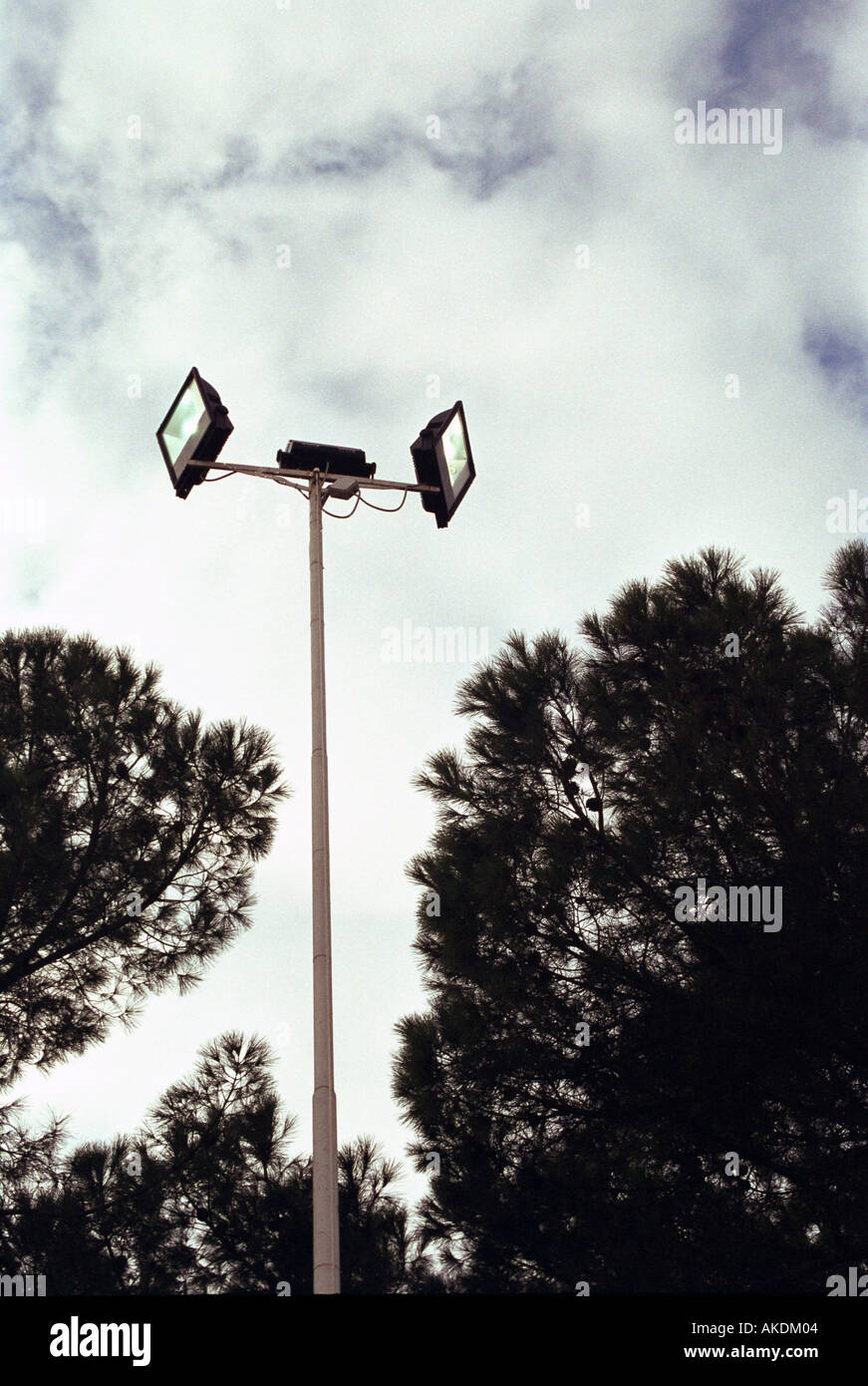 two lights on lamp post Stock Photo - Alamy