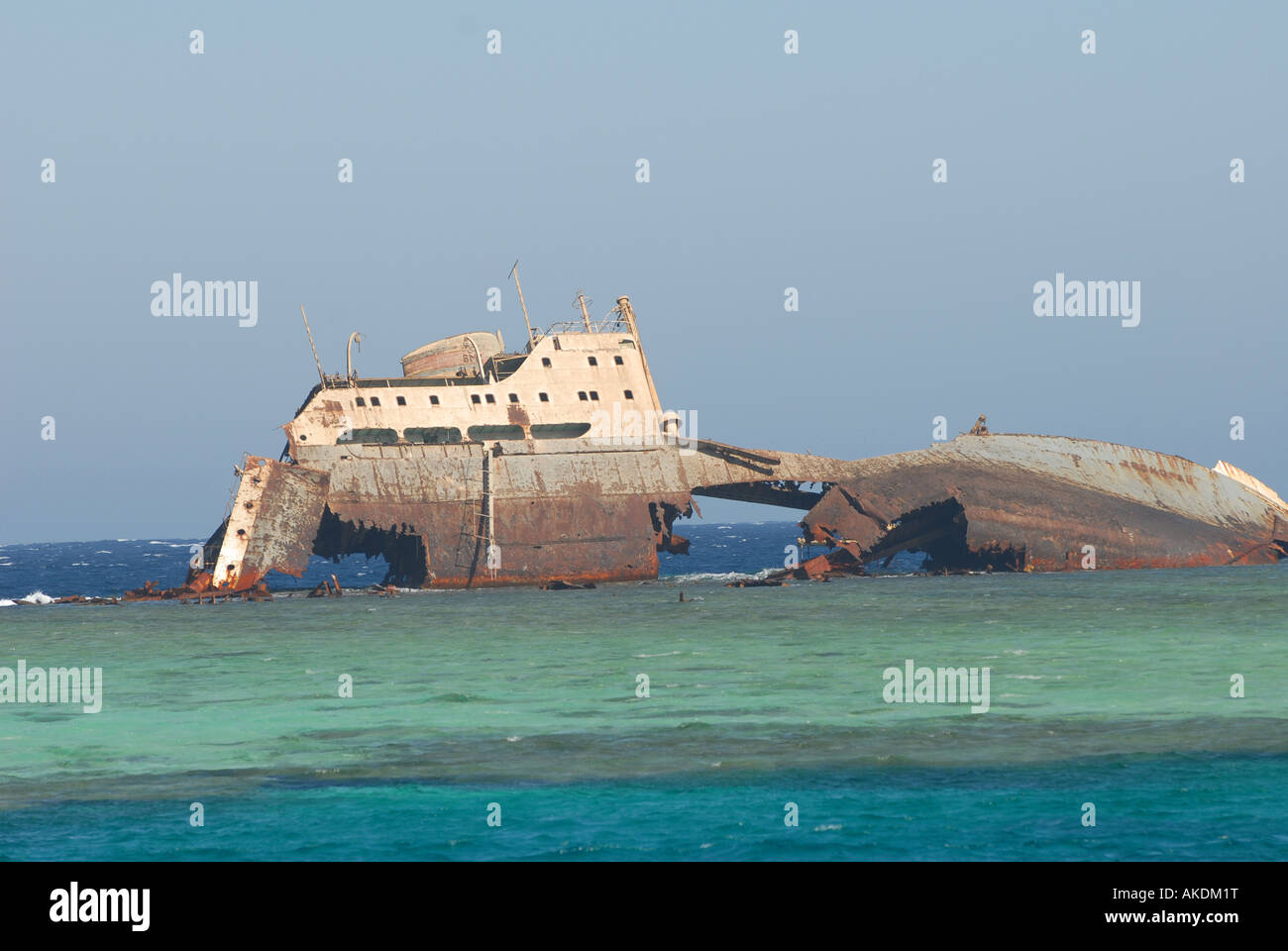 wreck of a freighter jackson reef sharm el sheikh Stock Photo - Alamy