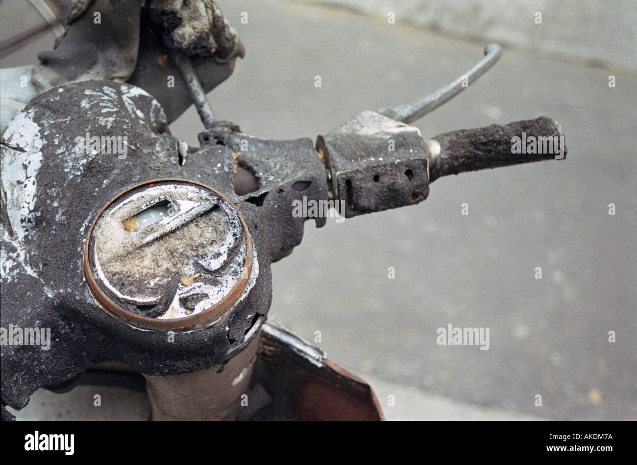 Scooter bike after fire hi-res stock photography and images - Alamy