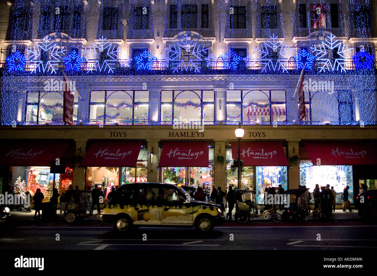 Hamleys at Christmas time London England Britain UK Stock Photo - Alamy