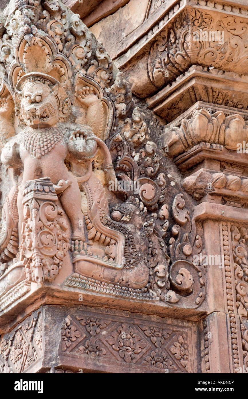 Architectural detail garuda banteay srei hi-res stock photography and ...