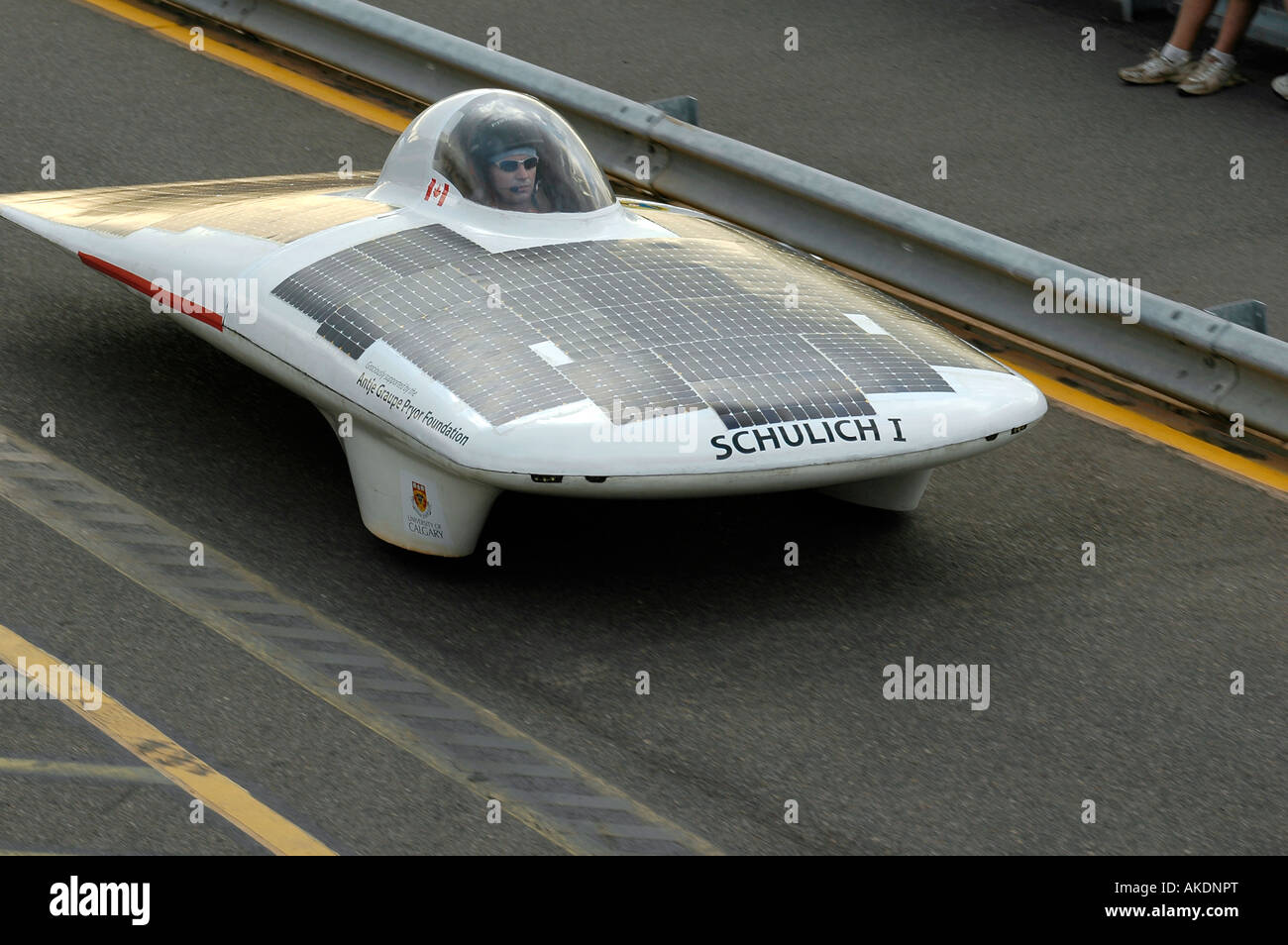 A solar racing car. This vehicle uses photovoltaik technology to ...